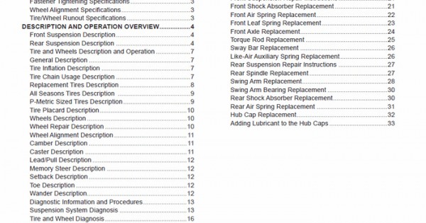 2005-2007 Workhorse LF72 Suspension Service Manual Download - Workhorse ...