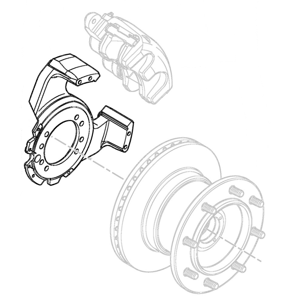 W8000371 - Torque Plate Mount - Front Brake Caliper, ZOH-T, RH ...