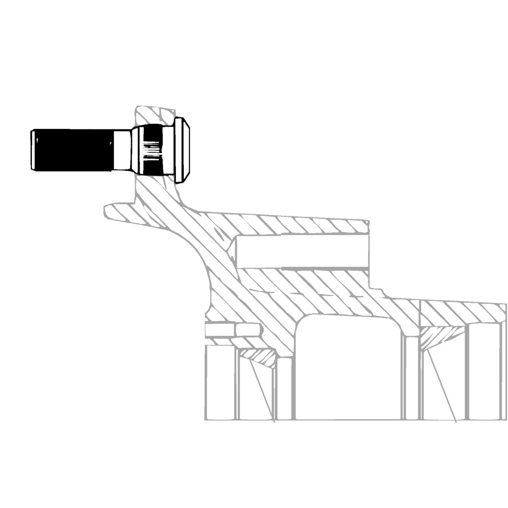 W8002187 - Wheel Stud - M22 X 1.5 2.9 In Long - Workhorse Parts