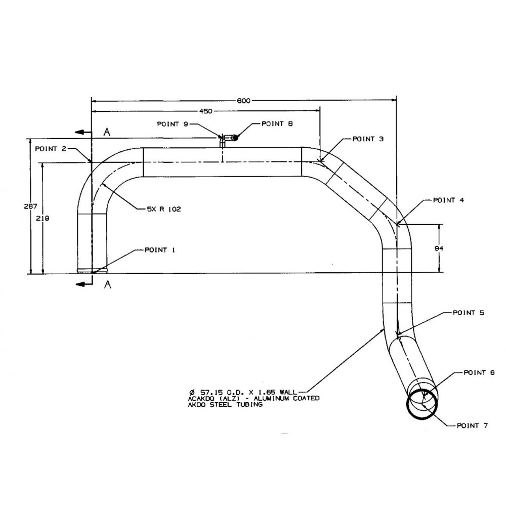 W0005976 - Pipe-rad Inl- Rc - Workhorse Parts