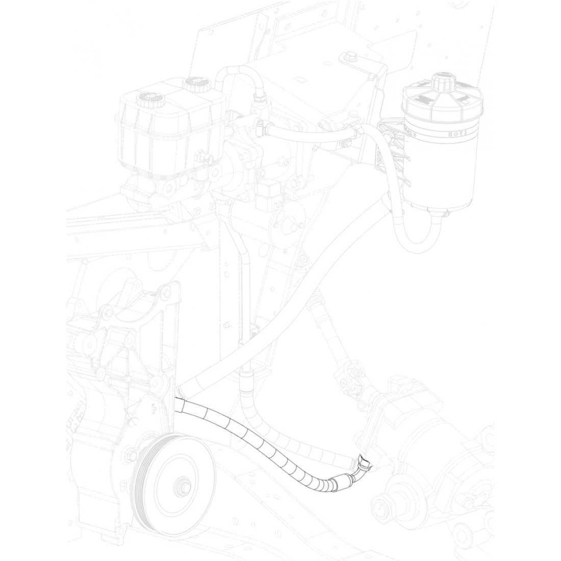 W0012396 - Hose Asm - Pump To Steer Ing Gear - Workhorse Parts