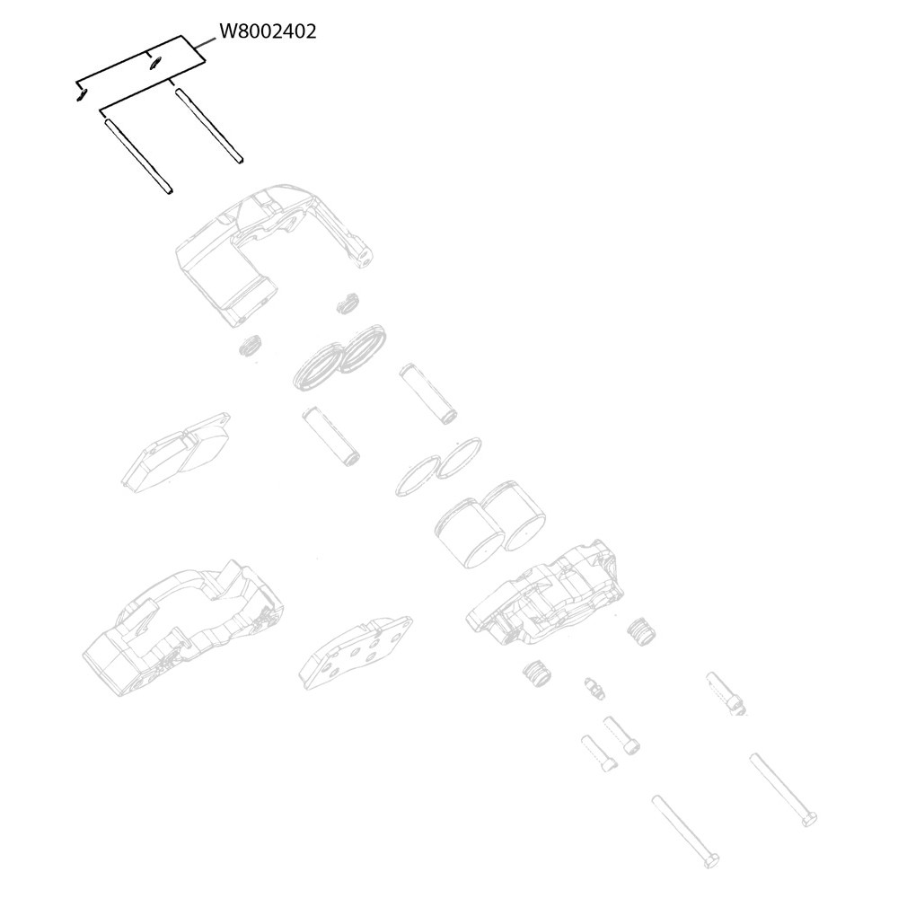 W8002402 - Brake Pad Slide Pin Kit (68mm Brembo, For 2 Calipers ...