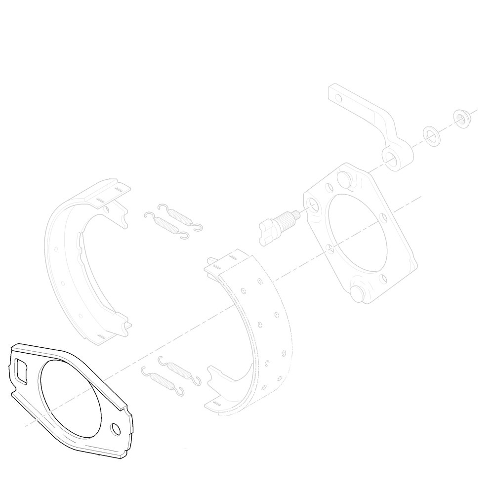 W8000235 - Plate - Park Brake Support (Strut Asm) - Workhorse Parts