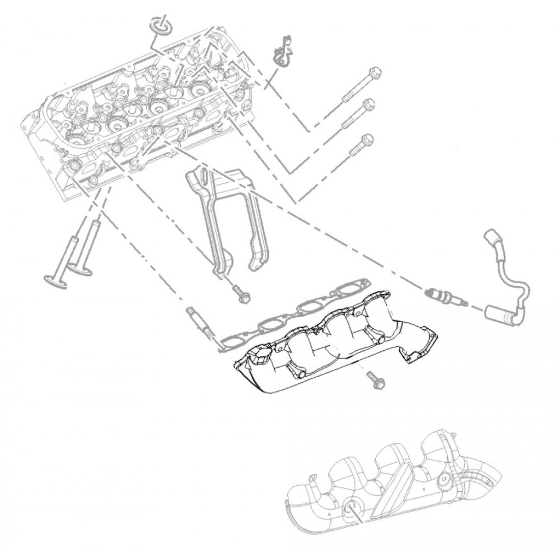 W8838417 - LH Exhaust Manifold, 8.1L - Workhorse Parts