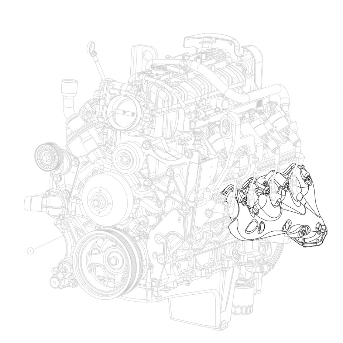 W8802390 - Manifold Asm - Exhaust Left Hand - Workhorse Parts