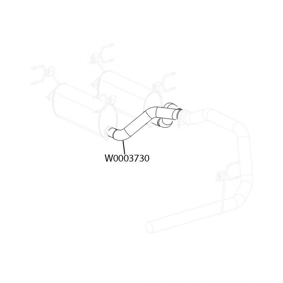 W0003730 - Pipe Asm - Exhaust, Crossover - Workhorse Parts