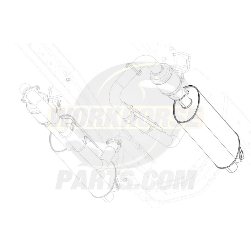 W0008132 - Muffler Asm - Exhaust - Workhorse Parts