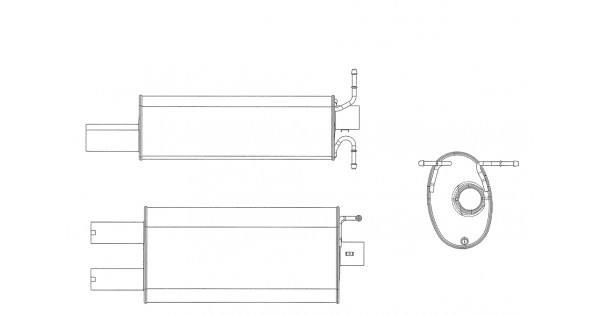W0012318 - Muffler Asm - Exhaust With Hangers - Workhorse Parts