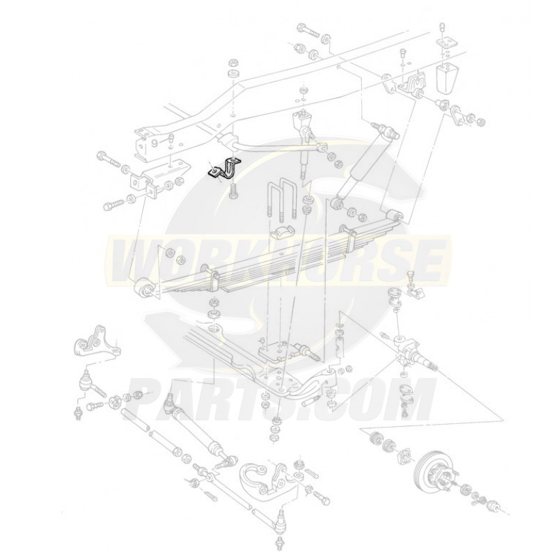 15717607 - Clamp - Front Stabilizer Shaft Insulator - Workhorse Parts