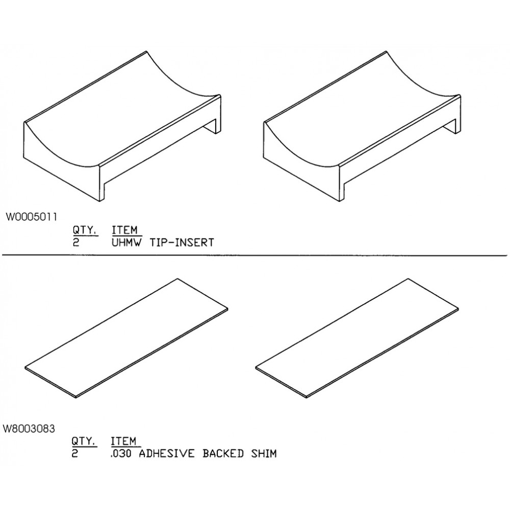 W8003085 - Leaf Spring Insert Kit - Workhorse Parts