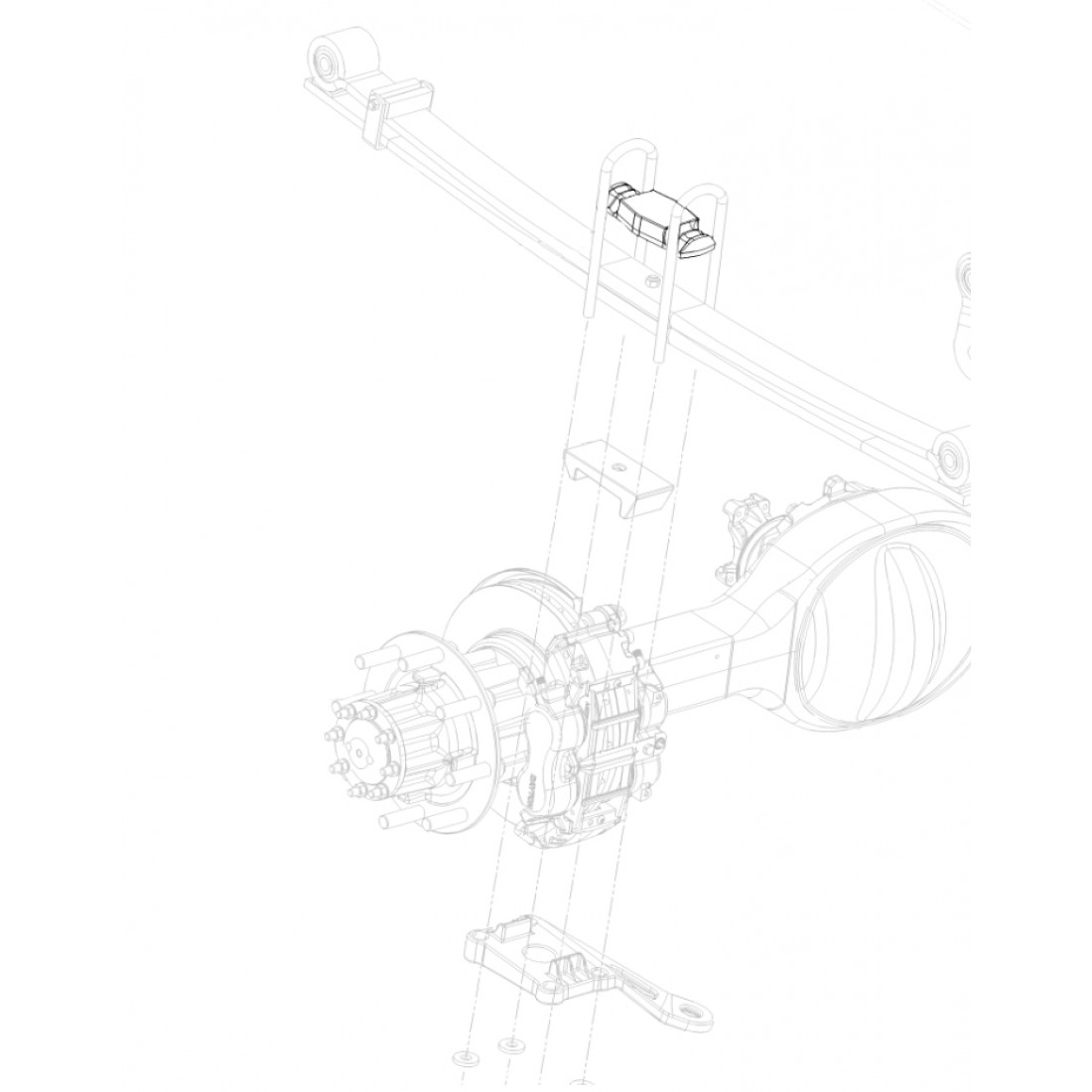 W0000456 - Clamp-blk Rear Spring - Workhorse Parts